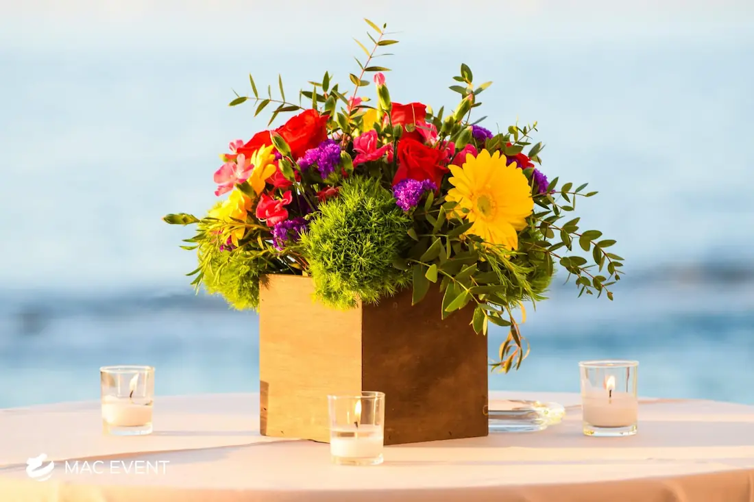 Cocktail Table Centerpiece in Cancun for Weddings & Events