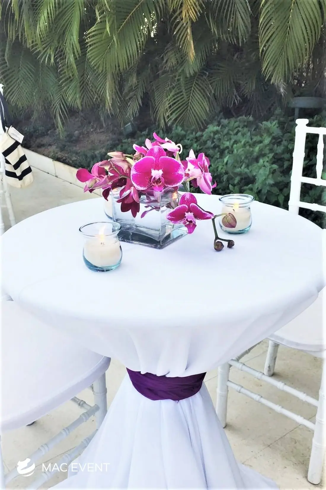 Cocktail Table Centerpiece in Cancun for Weddings & Events
